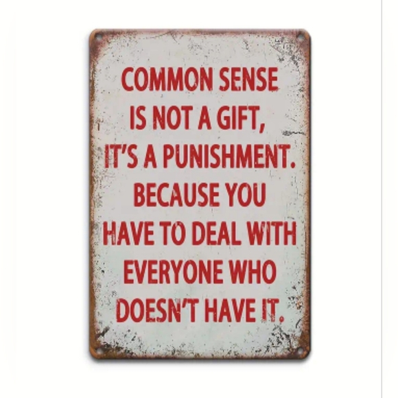 8x12 Approx | Wall Decor | Funny Metal Sign With Bold Text | Poshmark